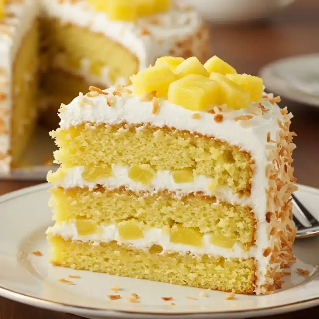 Pineapple Coconut Dream Cake : Moist, Easy & Tropical