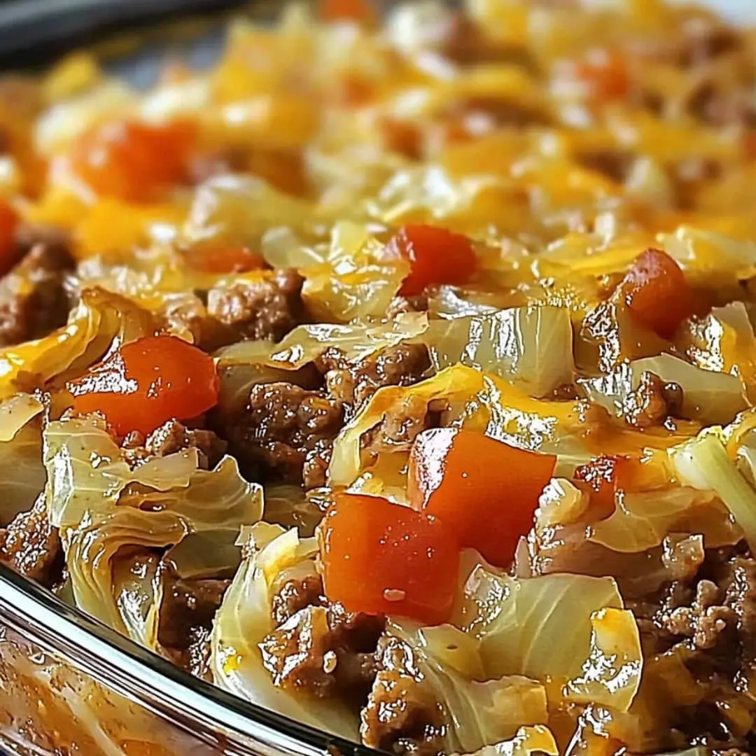 Savory Cabbage Beef Bake, Easy, Comforting Recipe