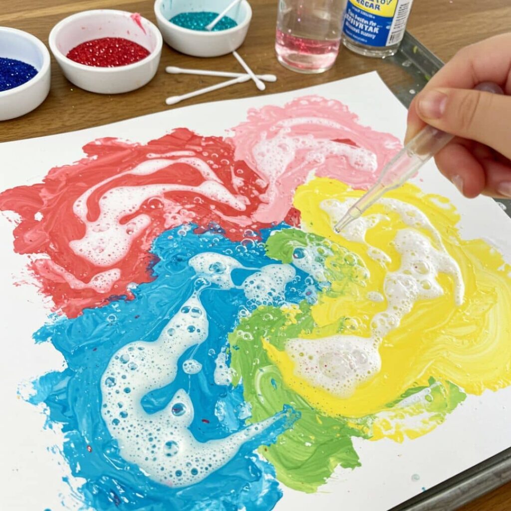 Baking Soda Fizzy Painting