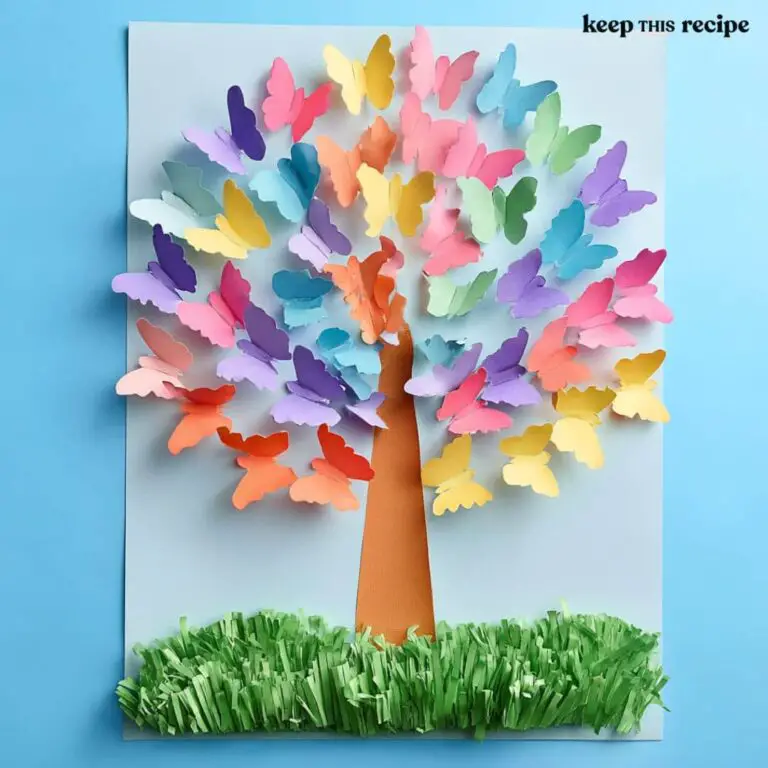Construction Paper Handprint Butterfly Tree Craft