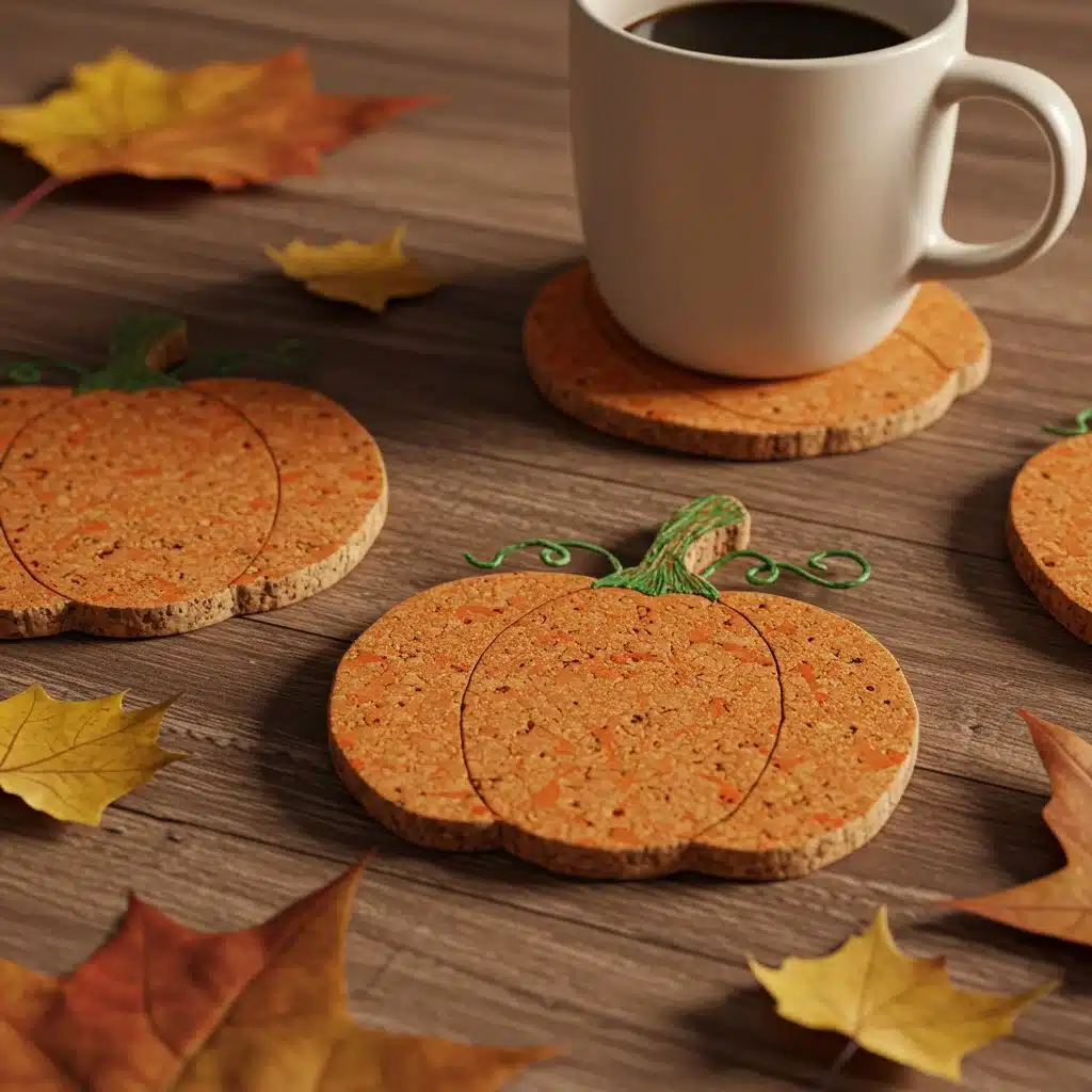 Adorable DIY Pumpkin Coasters