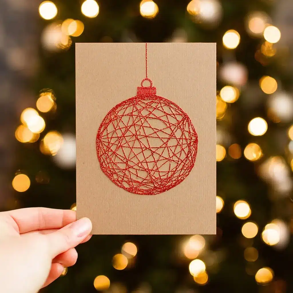 String Art Christmas Cards